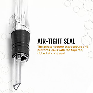 Cork Genius Wine Aerator Pourer Spout Set, Dripless Wine Pourers for Wine Bottles, Instant In The Bottle Wine Decanter Spouts, Pack of 3