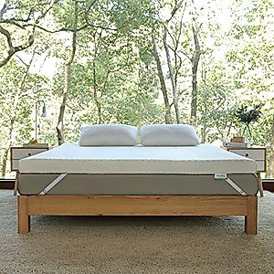 Novilla 4 Inch King Size Mattress Topper, Medium Firm Memory Foam Mattress Topper King, Gel & Bamboo Charcoal Infused for Motion Isolation & Pressure Relieving, with Breathable Bamboo Cover, King Size