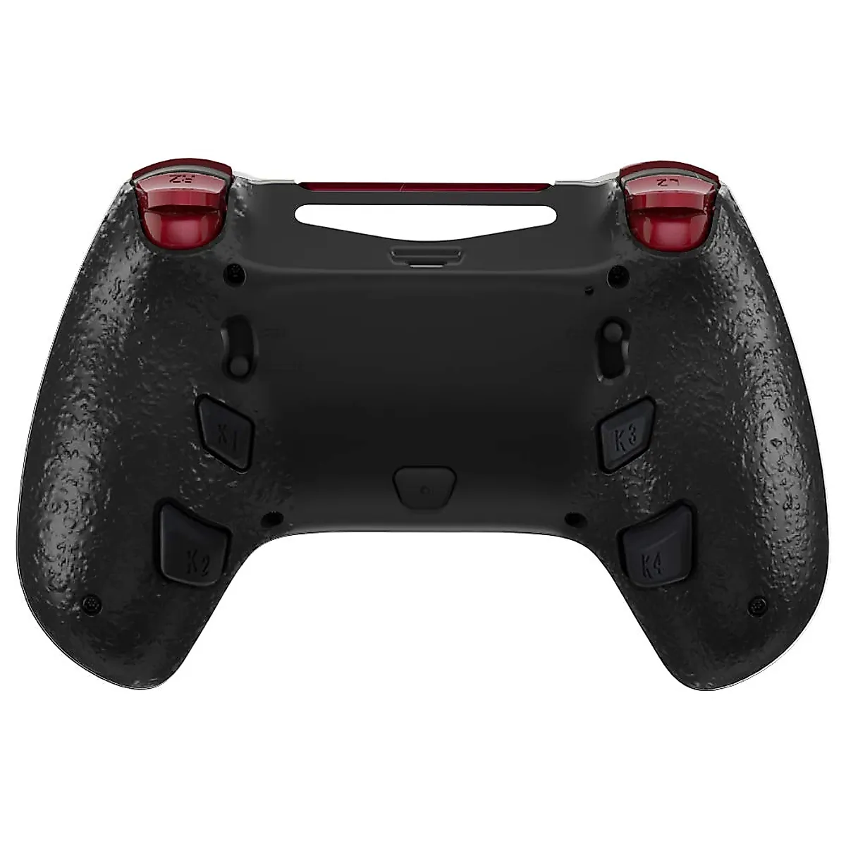HEXGAMING HYPER Wireless Controller Compatible with ps4-4 Back Buttons, Triggers stop, Interchangeable Thumbsticks - The Great Wave Red