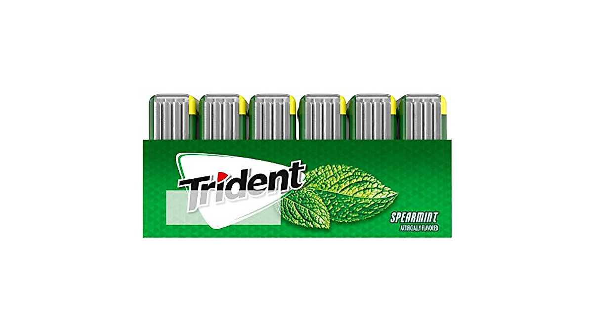 Trident Spearmint Sugar Free Gum - Freshen Breath on the Go