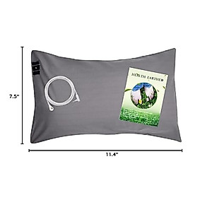 NIULAFR Grounding Pillowcase with 5% Silver Fiber, Grounding Pillow Case with 15ft Grounding Cord for Better Sleep (1pc-20 * 30in)