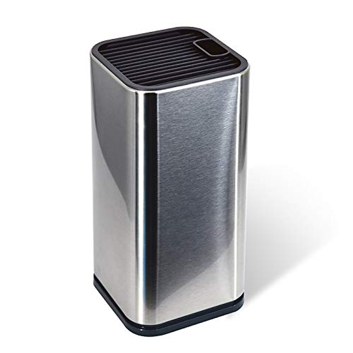 Stainless Steel Universal Knife Block Holder with Slots for Scissors or Sharpening Rod, Space Saver Knife Storage, Detachable for Easy Cleaning, Square Knife Holder For Safe