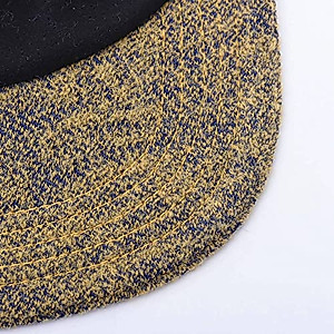 AONIJIE Merino Wool Knit Short Brim Knitted Hat for Men Women, Warm Beanie Visor for Fall Winter Daily Headwear Protect Ear (B:Yellow)