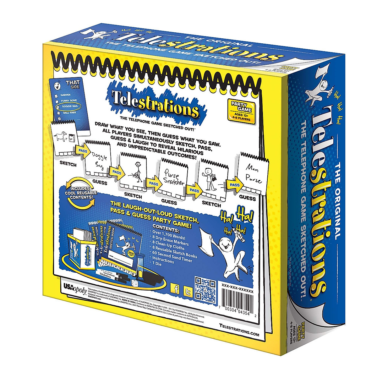 Telestrations Original 8-Player | Family Board Game | A Fun Game for Kids and Adults | Game Night Just Got Better | The Telephone Game Sketched Out | Ages 12+
