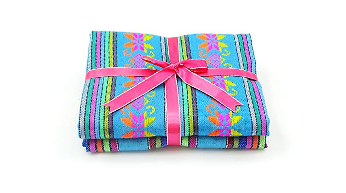 Vibrant 2 Yards Mexican Fabric for Crafts & Decor