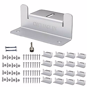 CMYYANGLIN Solar Panel Mounting Brackets Z Bracket, with Nuts and Bolts,Suitable for 50W to 150W Solar Panels on RV,Boats,Motorhome, Cabins, Sheds, Garages,Off Grid, Silver Color, 4 Units (16PCS)