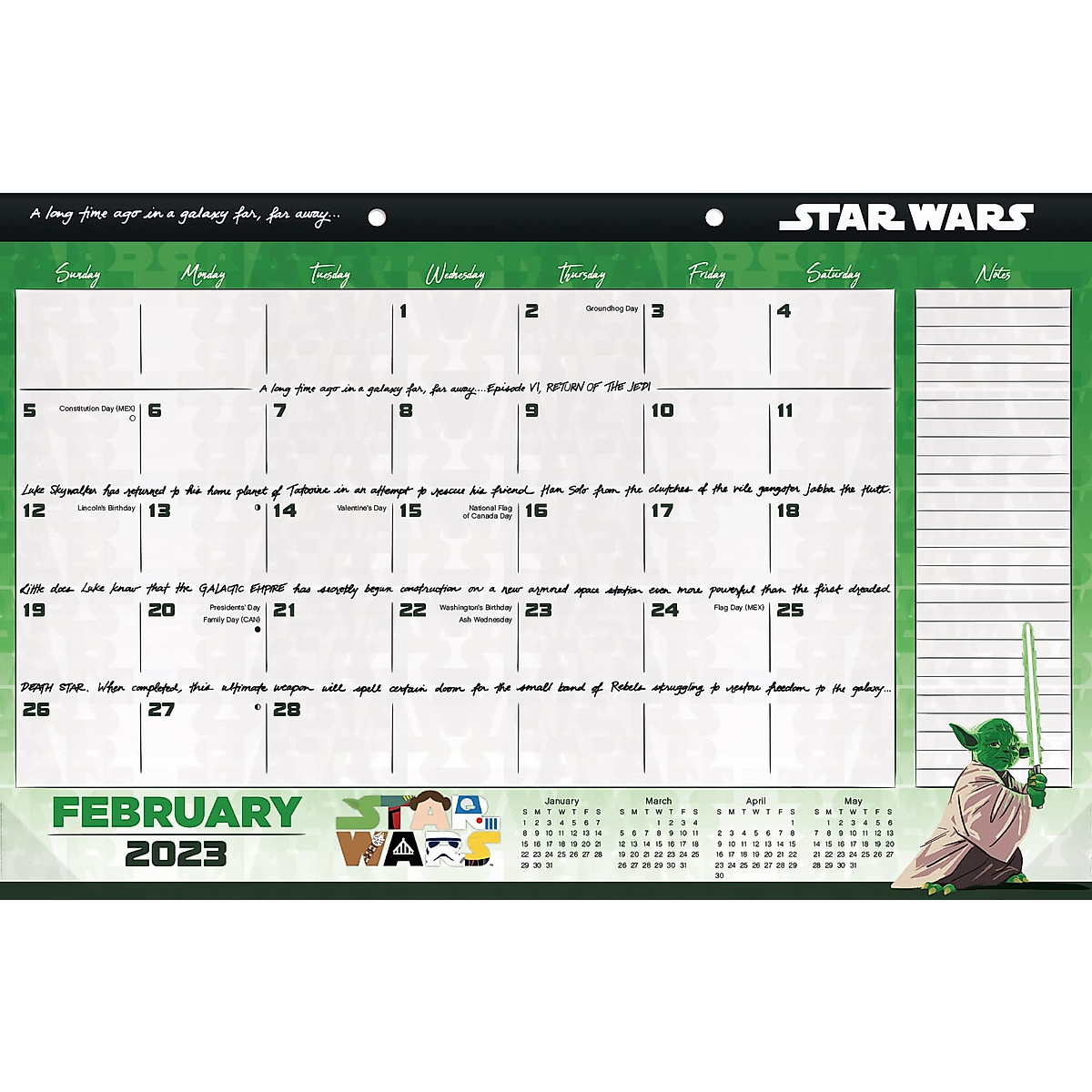 2023 Star Wars: Saga Desk Pad Calendar