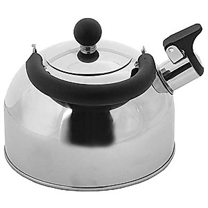 Lily's Home 2 Quart Stainless Steel Whistling Tea Kettle, the Perfect Stovetop Tea and Water Boilers for Your Home, Dorm, Condo or Apartment.