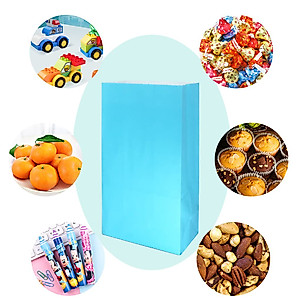 Artseen Party Favor Paper Bags for Party Celebration Treated Paper Bags 5.10X3.10X9.4 inches(24 CT)… (Lake blue)