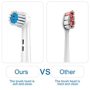 Replacement Toothbrush Heads for Oral-B, 4 Count Replacement Heads Compatible with Oral B Braun Electric Toothbrush