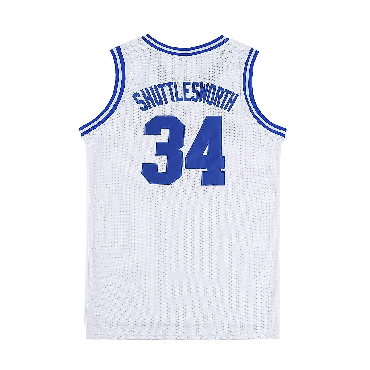 COMTOP Mens Lincoln #34 Jesus Shuttlesworth High School Movie Basketball Jersey for Adult White L