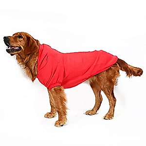 Dog Hoodie, Comfortable Soft Breathable Warm Dog Clothes, Outdoor Sports Dog Face Hoodie, for Small, Medium, and Large Dogs (XXX-Large, Red)