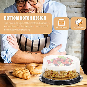 Zerodeko Cake Boxes 10Pcs Cake Carrier Transporter 6 Inch Portable Clear Cake Box With Dome Dessert Keeper Bread Saver Cupcake Container Cheesecake Dome Cake Container Cake Boxes Cupcakes