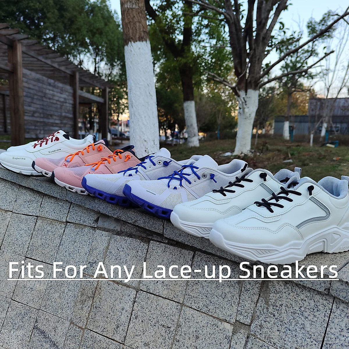 NDTEZUGT 3 Pairs Elastic Shoe Laces Replacement Laces for Running Shoes,Stretch Oval Shoe Strings Replacement Shoestrings for Sneakers,No Tie Shoe Laces for Kids and Adults (Black*2+White*1)