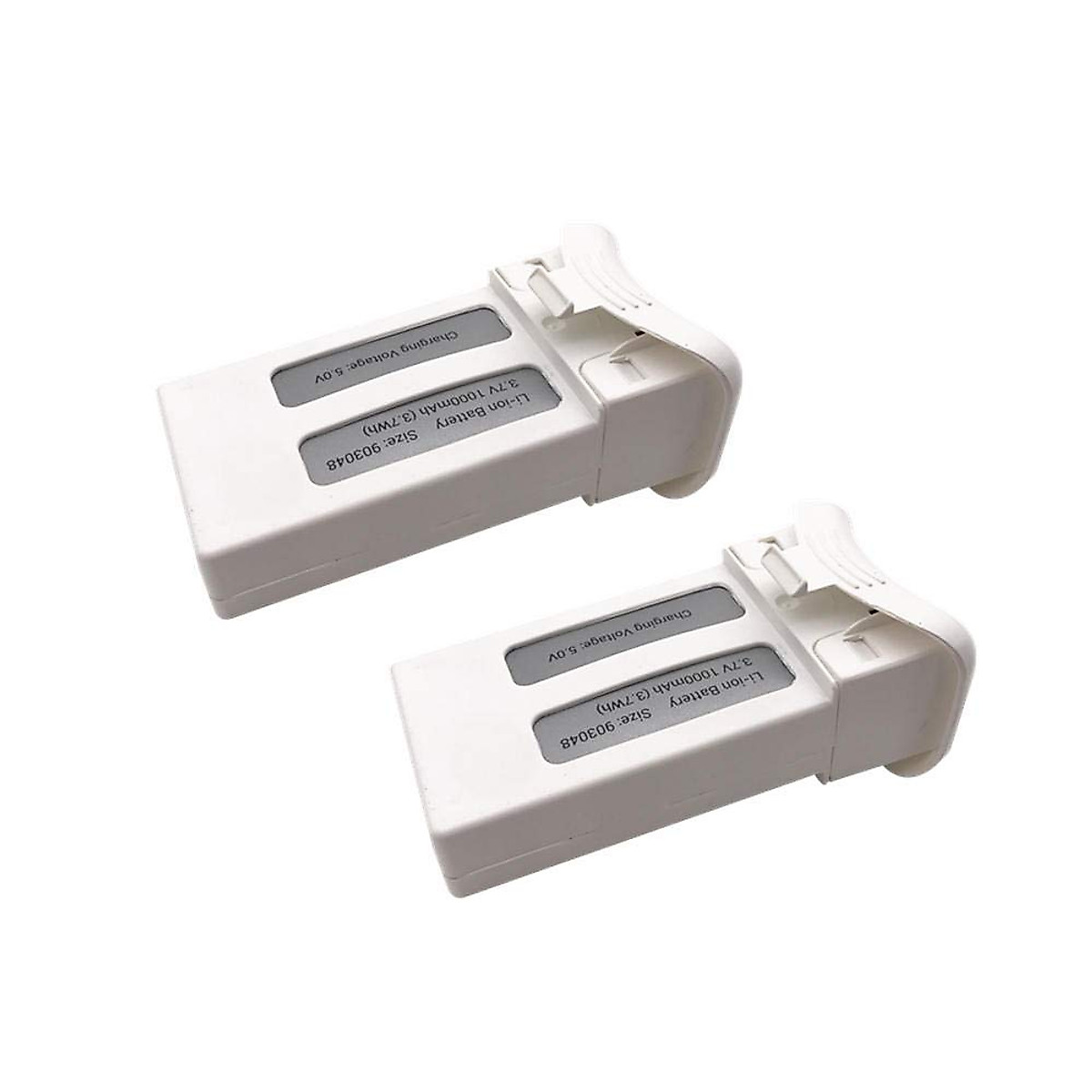 GzxLaY High-Performance Battery Backup 2PCS 3.7V 1000mAh Li-ion Battery for SJRC S20W T25 Four-axis Drone Spare Parts Remote Control Aircraft 903048 3.7Wh Battery-White 2pcs (Color : White 2pcs)