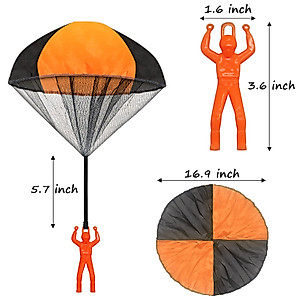 Dshengoo 10 Pcs Parachute Toy,Tangle Free Throwing Parachute Toys,Outdoor Toss It Up Flying Toys for Kids,5 Colors