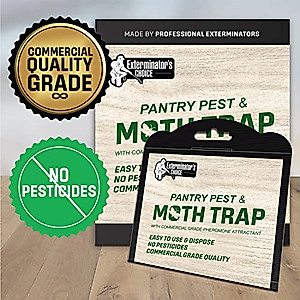 Exterminators Choice 10 Pack Professional Grade Pantry and Moth Traps with Pheromone Attractant | Effective Non-Toxic Safe