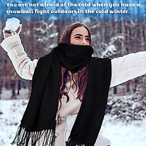 2 Pcs Heated Scarf for Women Men USB Heating Scarf Soft Warm Electric Heated Neck Warmer for Winter (Power Bank not Included) (Burgundy, Black)