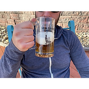 Toothsome Studios Upon Further Review I'd Like Another Beer 16oz Beer Mug Football Themed Glassware Octoberfest Pint Glass