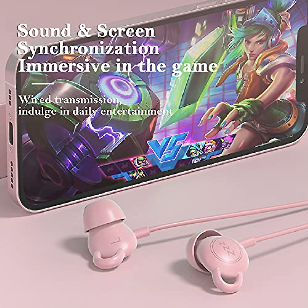 yi-shaney 2 Pack Wired Sleep in Ear Earbuds Headphone, Soft Lightweight Silicone Noise Cancelling Earphones with 3.5mm Audio Devices for Side Sleeper, Snoring, Air Travel & Relaxation (Pink)