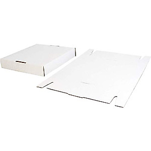 12" Vinyl Record Storage Box - Sturdy Cardboard with Removable Lid - Holds up to 90 Records or Laser Discs - Set of 10 Boxes #12BC13