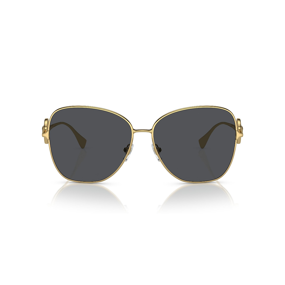 Versace Woman Sunglasses Gold Frame, Dark Grey Lenses, 60MM