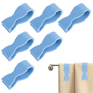 ZEYIYER 6PCS Towel Clips, Kitchen Hand Towel Clips, Towel Clamps Keeps Towel from Falling, Bathroom Towel Holder Clips Fixing Towels Rack Clips for Kitchen Bathroom Stove Dishwasher(Blue)
