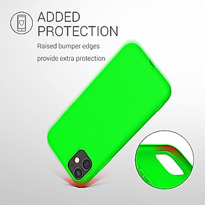 kwmobile Case Compatible with Apple iPhone 11 Case - Soft Slim Protective TPU Silicone Cover - Neon Green