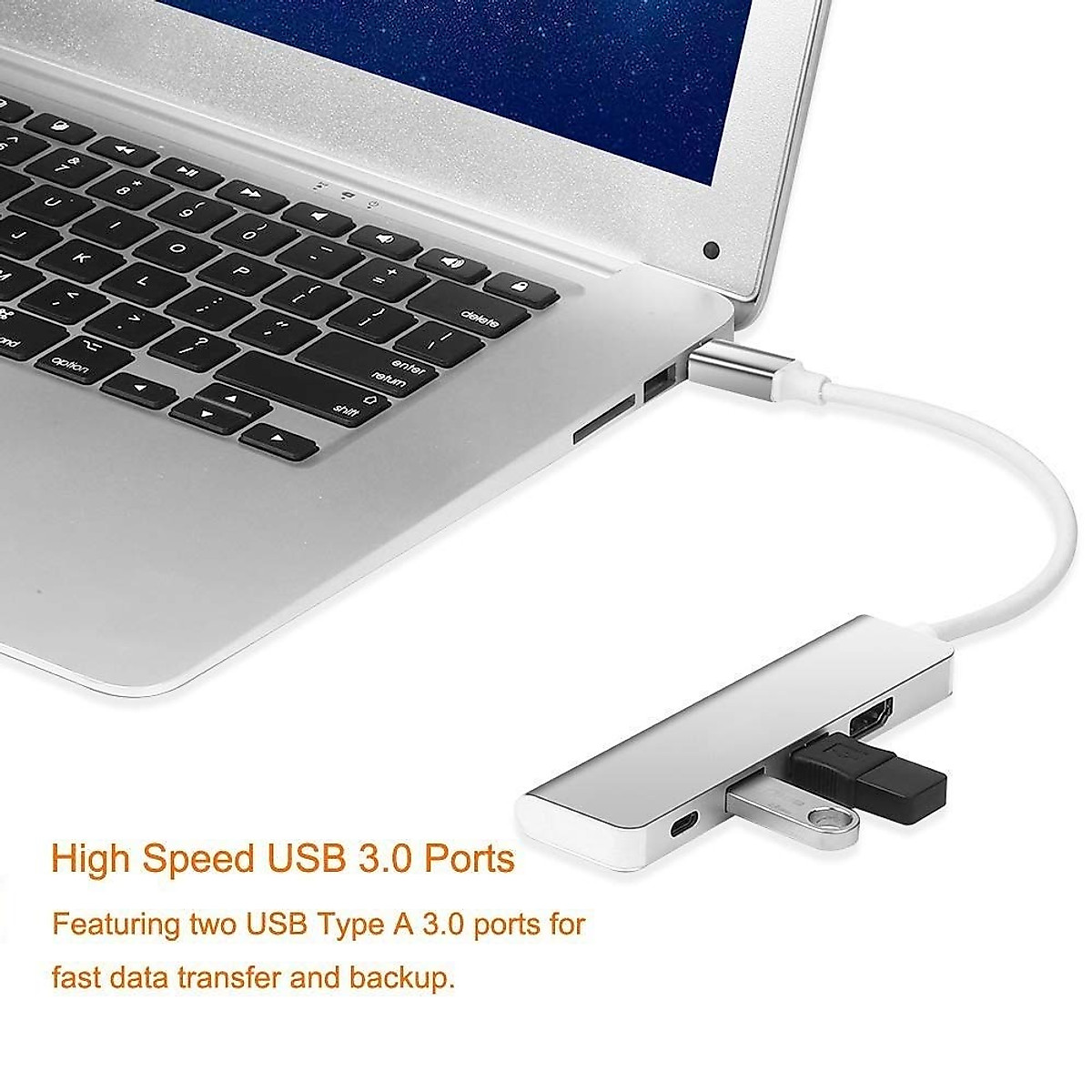 PANUSBGHUB 4 in 1 Type C Hub with HDMI USB 3.0 Adapter for MacBook Hub USB Computer Peripherals USB Type C HDMI for MacBook Pro Air