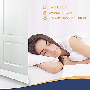 Door Draft Stopper, Draft Stopper for Bottom of Door 36inch, Adjustable Door Soundproofing Sweep Noise Blocker for Interior Exterior Doors