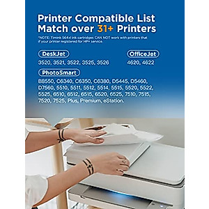 【5-Pack Larger Capacity】 564XL Ink Cartridges Replacement for Original HP 564 XL Combo Pack - Compatible for Photosmart 5520 6520 7510 7520 DeskJet 3520 Premium C309A C410A Printer (2BK/C/M/Y)