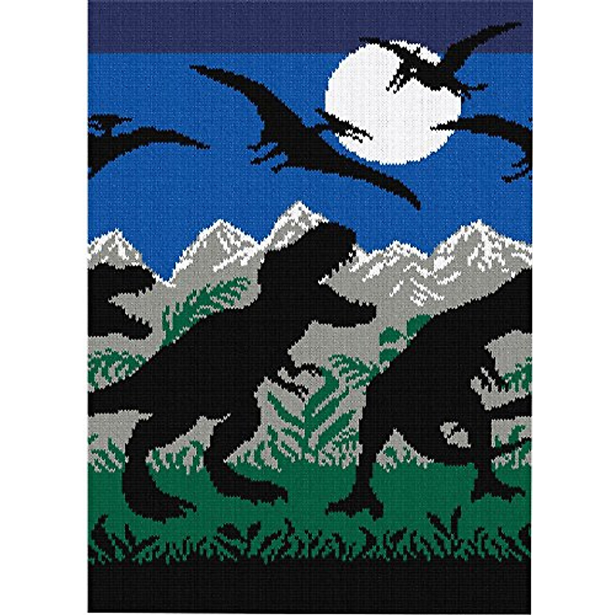 MadSportsStuff Wild T-Rex Dinosaur Socks over the calf (Dark Royal, Small)