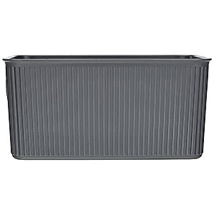 TATAY Baobab Multi-purpose Storage Basket Medium with Capacity for 5 Litres, Grey Anthracite, 18.1 x 27.2 x 13