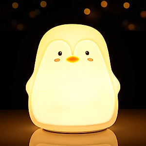 Tremdwoto Night Light for Kids, Penguin Silicone Nightlight Lamp, 7 Color Changing Nursery Night Light for Kids Bedroom, Super Gift for Boys Girls Toddler Children