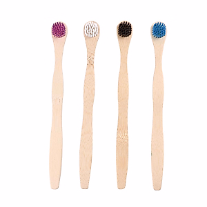 Toothbrush Adults Brush 4pcs Bamboo Brush Oral Bad Breath Brush Deep Cleaning Tool for Men Women Adults Cleaning