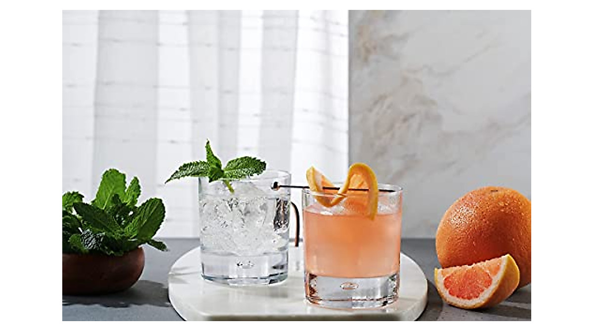 Stylish 10oz Red Series Bubble Glassware Set of 4