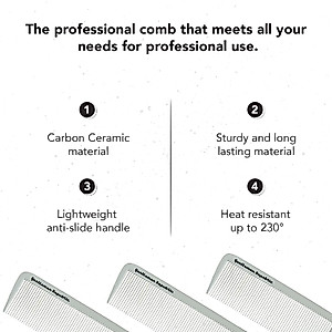 Gentlemen Republic Fade Comb for Fades, Blending and Men Hair Cuts – Soft Round Tips, Soft Touch, Strong Teeth with Strong Body – Ma