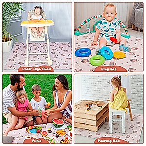 Homevio - Splat Mat Waterproof Washable - 51" - Baby Splat Mat for Under High Chair - Waterproof mat - High Chair Mat - Baby Led Weaning - Splash Mat for Under High Chair - Reusable