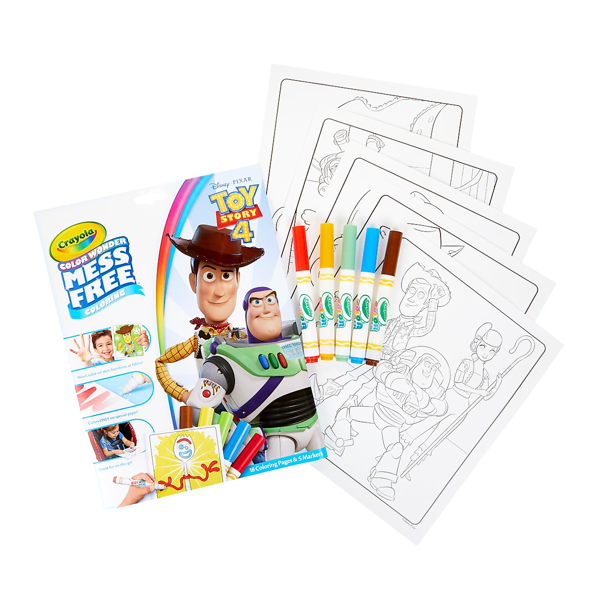 Crayola Toy Story Coloring Pages, Color Wonder Mess Free, Gift for Kids, Age 3, 4, 5, 6