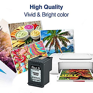 greencycle Remanufactured 60 XL Ink Cartridge Replacement for HP 60XL CC641WN Compatible for Envy 100 D410a D410b PhotoSmart C4635 C4680C4700 DESKJET D2500 D2545 Series Printer (Black,1 Pack)