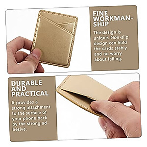 UKCOCO 10 Pcs Mobile Phone Sticker Card Case Stick on Phone Wallet Phone Pocket Phone Id Wallet Holder Back Phone Wallet Pocket Leather Phone Wallet Small Card Wallets Sim Card Dual Card