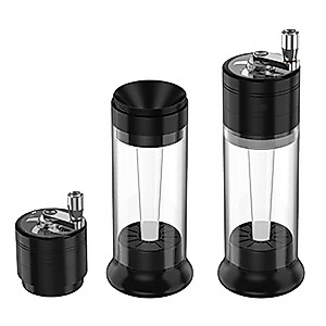 Herb Grinder 3-in-1 Hand Crank Spice Rolling Milling Loader Roller Filler Flower Buds Storage with Mangetic Liq Crusher Grinding