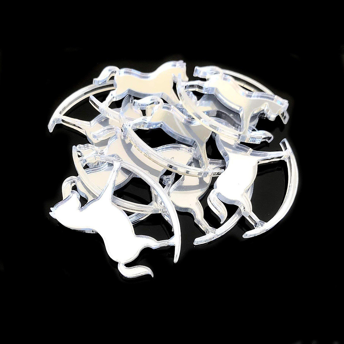 Super Cool Creations Rocking Horse Shaped Crafting Sets, Blue Mirror, Pack of 20 x 2cm