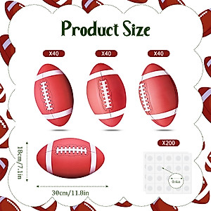 Jspupifip 120 Pcs Football Cutouts,11.8 x 7.1in Large Football Cardboard Bulletin Board Football Paper Cut Outs Sticker Decor with 200 Glue Point Dots for Classroom Sports Football Game Party Supplies