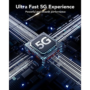 TCL 40 X 5G Unlocked Phone, 6.56 Inch HD+ Display Smartphone, 5000 mAh Cell Phone, 50MP Main Camera, Android 13, 4GB + 64GB Mobile Phone, U.S. Version, Starlight Black