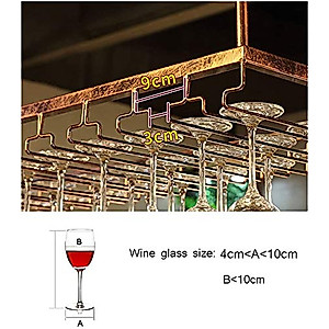 FKRACK Wine Glass Holder Ceiling Mounted Wine Glass Hanging Rack Industrial Height Adjustable Wine Glass Shelf (Color : Black, Size : 120×40cm)