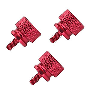 YATENG (10 Pack) Anodized Aluminum Computer Case screws (6-32 Thread) for Computer Cover / Power Supply / PCI Slots / Hard Drives DIY Personality Modification & beautification (Red)