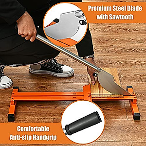 Nisorpa Upgraded Vinyl Plank Cutter Manual Laminate Floor Cutting Tool with Movable V Support Heavy Duty Steel Quick Cut for 8-12inch Wide Floor Tiles