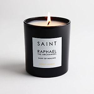 SAINT Raphael The Archangel Scented Candle with Prayer, Prayer Coin, and Holy Oil, Soy Coconut Aromatherapy Candle, 50 Hour Burn Time, Holiday Gift-Ready Box