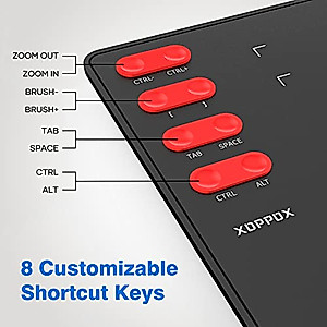 Graphics Drawing Tablet with 8 x 6 Inch Active Area Drawing Tablet, Battery-Free Pen and Express Keys Compatible for Mac/Windows/Android OS